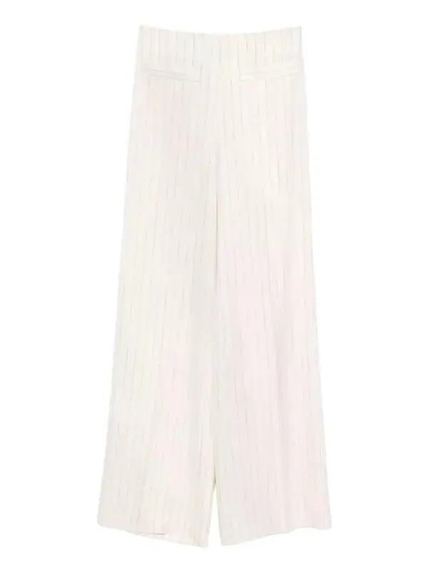 Sandro Striped Palazzo Pants - Neutrals