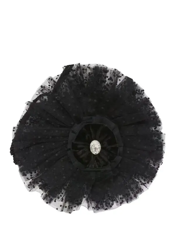 Vintage Tulle Crossbody Bag - Black