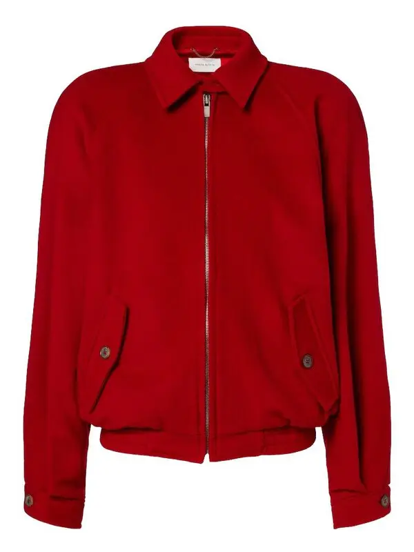 Magda Butrym Wool Bomber Jacket - Red