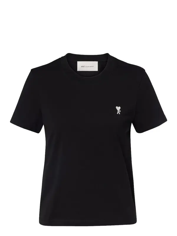 Ami De Cœur Cotton Jersey T-shirt - Black
