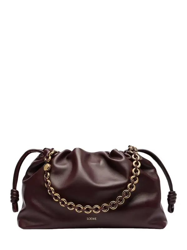 Loewe Flamenco Large Shoulder Bag - Burgundy