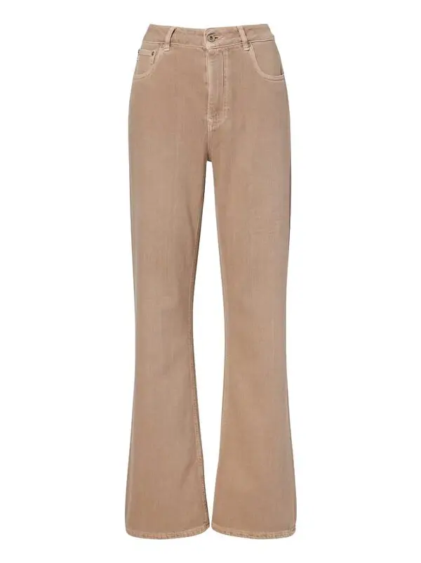 Ag Straight Leg Jeans - Beige