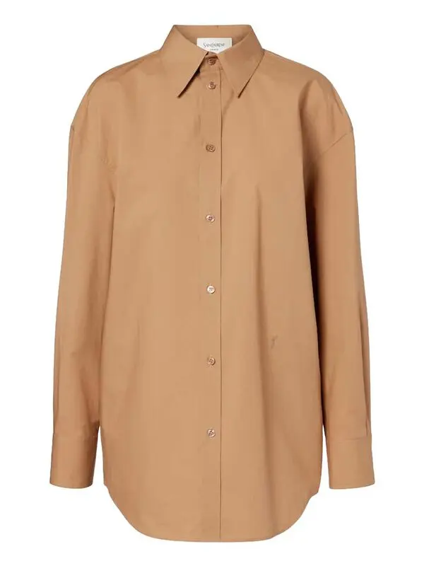 Saint Laurent Cotton Poplin Shirt - Beige