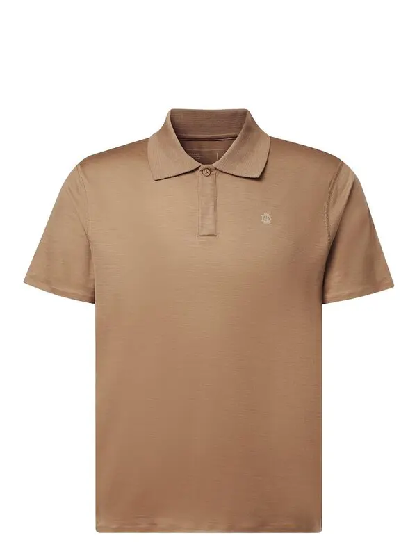 Dunhill Wool And Cashmere Polo Shirt - Brown