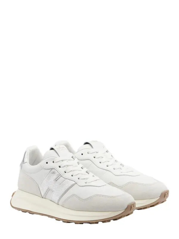 Hogan H641 Leather And Suede Sneakers - White