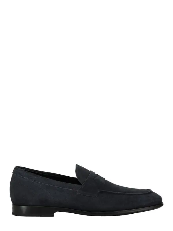 TOD'S Suede Almond Toe Loafers - Blue