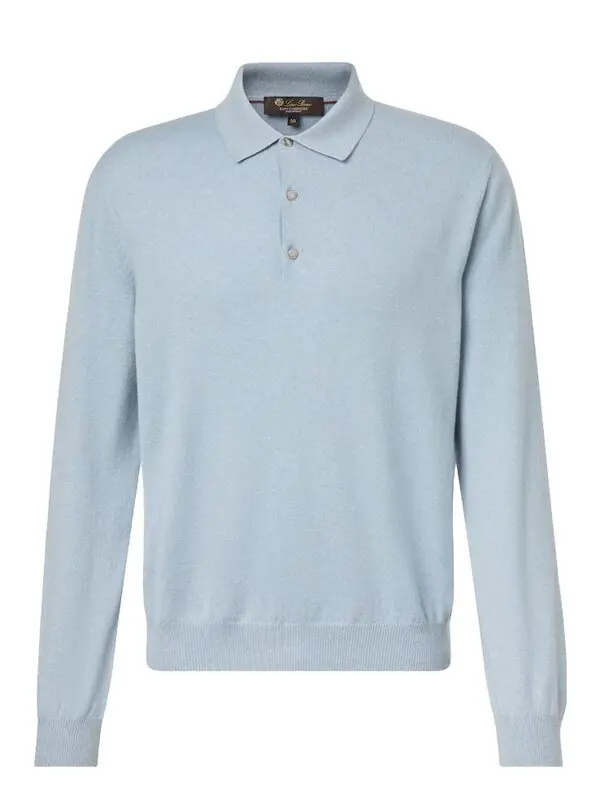Loro Piana Cashmere Polo Sweater - Blue