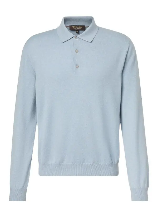 Loro Piana Cashmere Polo Sweater - Blue