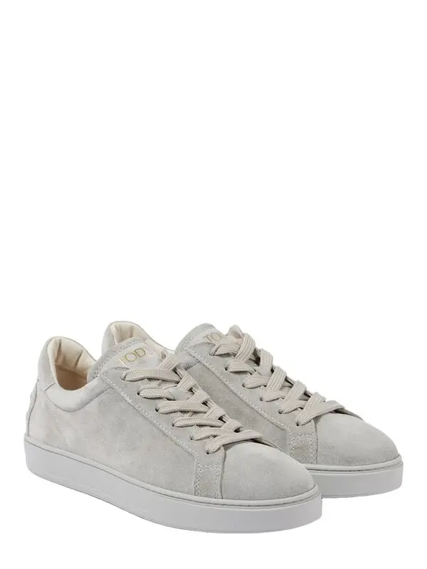 TOD'S Suede Almond Toe Lace Up Sneakers - Blue