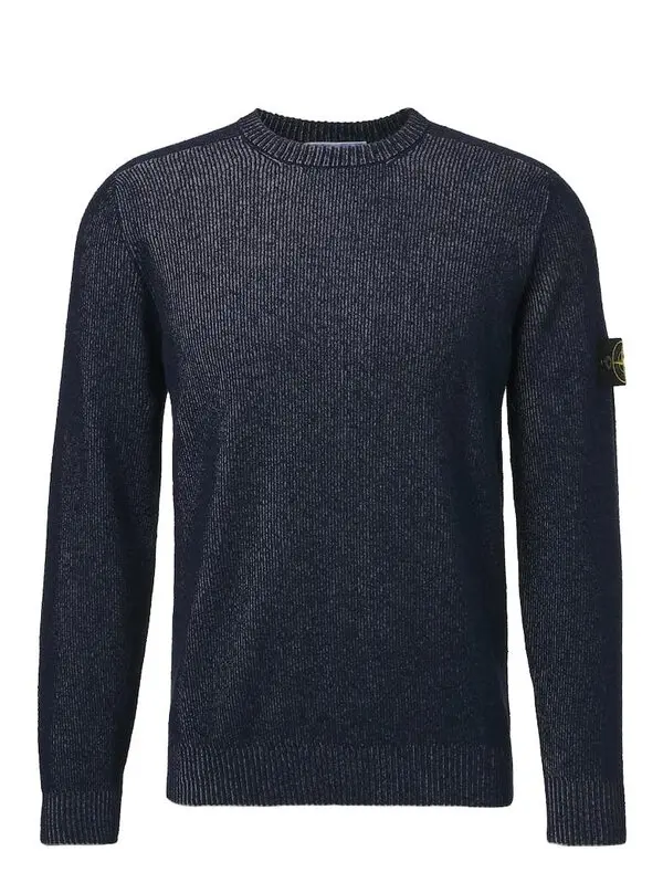 Stone Island Compass Cotton-blend Sweater - Blue