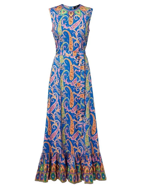 Etro Paisley Cotton-blend Maxi Dress - Multicoloured
