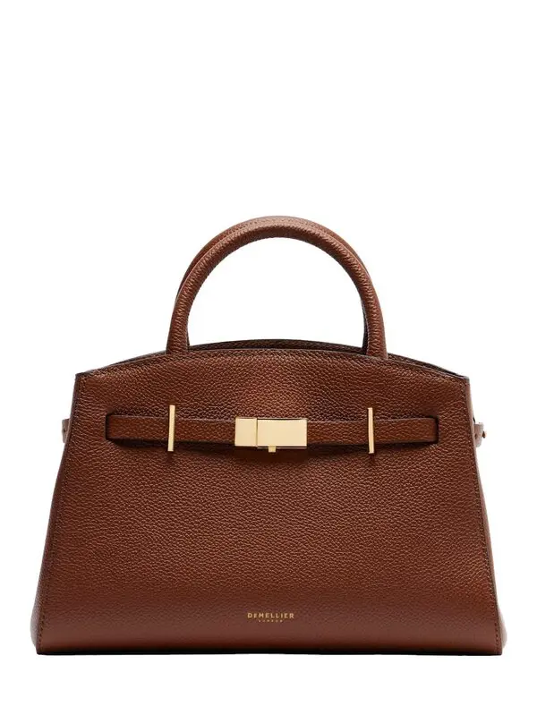 DEMELLIER Hudson Small Leather Top-handle Bag - Brown