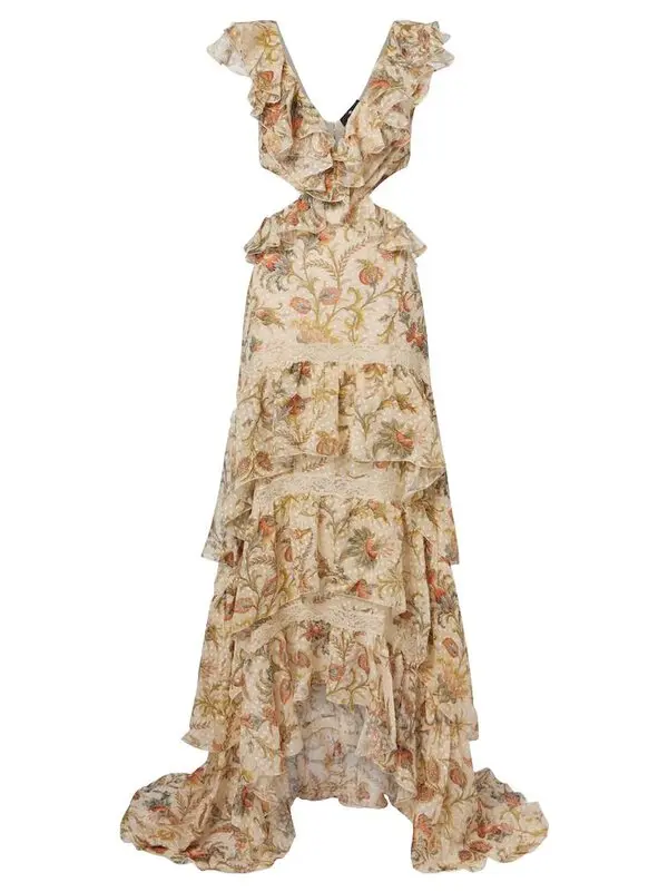 Etro Printed Silk-blend Maxi Dress - Multicoloured