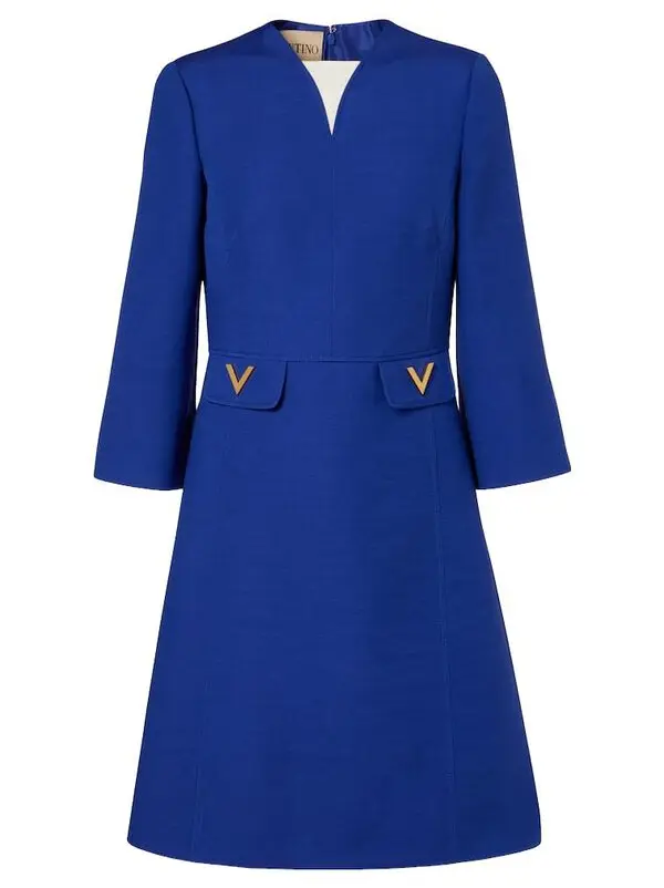Valentino Garavani Crepe Couture Mini Dress - Blue