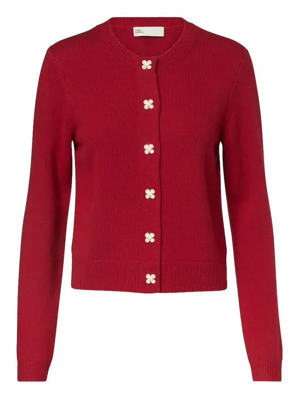 Tory Burch Cashmere Cardigan - Red