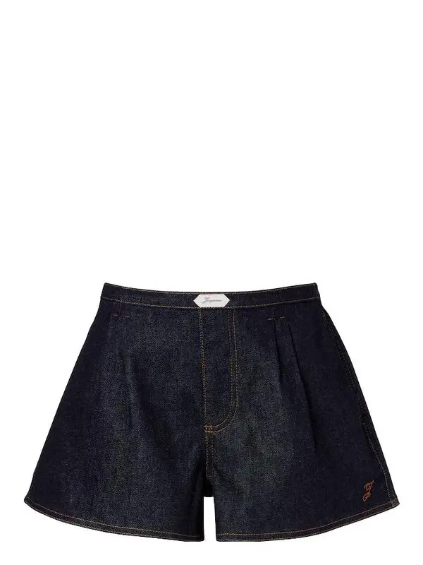 Jacquemus Logo Denim Shorts - Blue