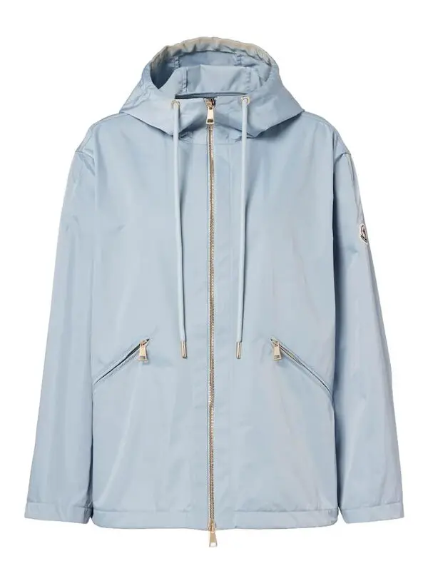 Moncler Cassiopea Hooded Gabardine Jacket - Blue
