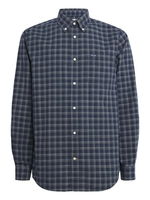 Barbour Cotton Bramwell Tailored Shirt - Navy