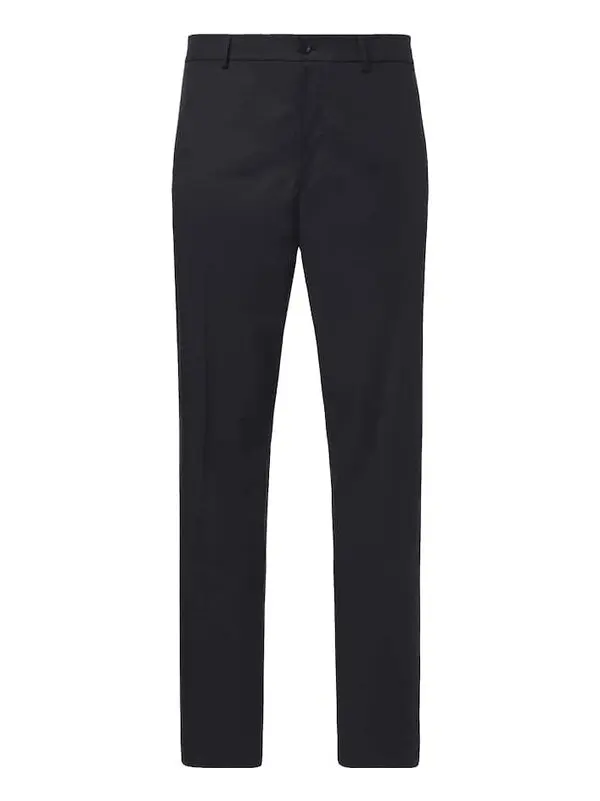 Moncler Cotton-blend Straight Pants - Blue