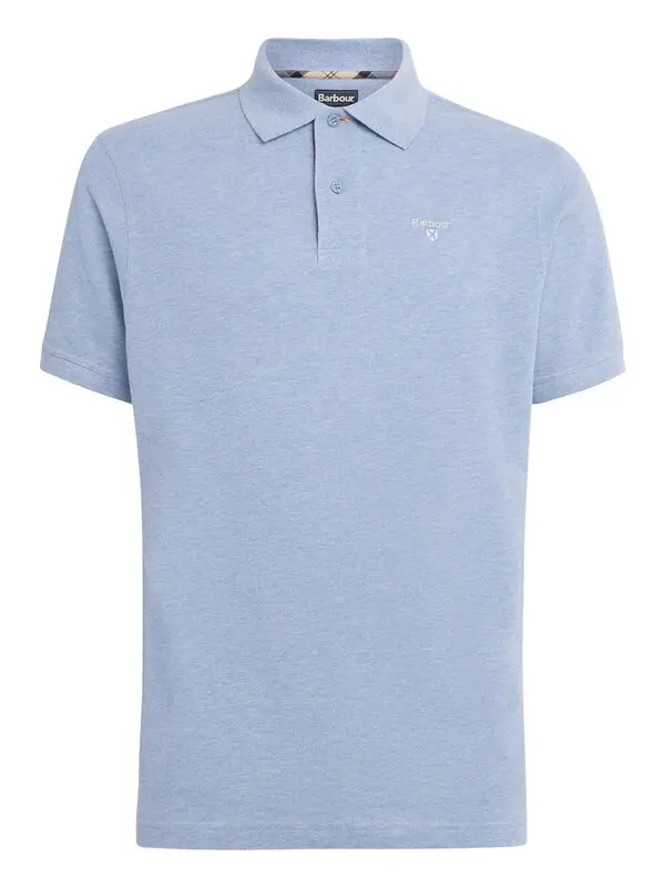 Barbour Cotton Pique Polo Shirt - Blue