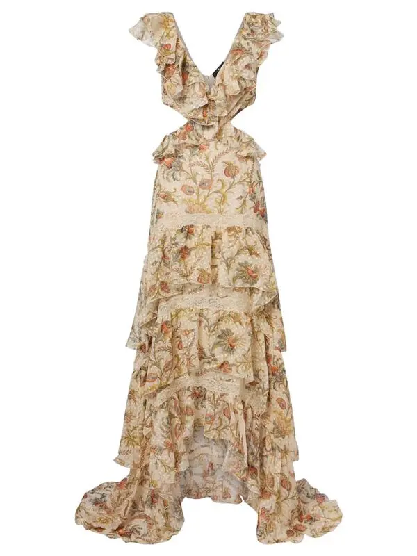 Etro Printed Silk-blend Maxi Dress - Multicoloured