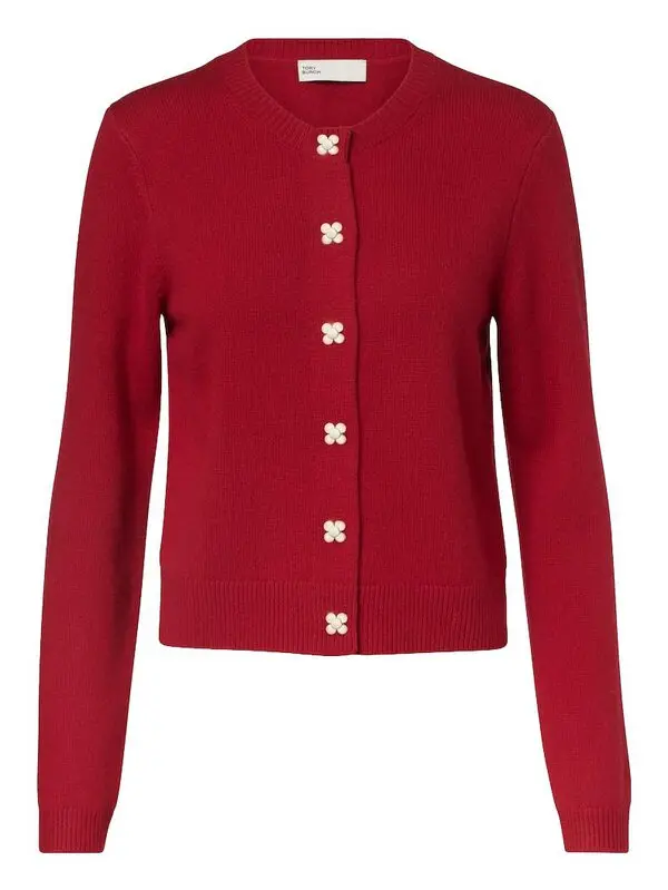 Tory Burch Cashmere Cardigan - Red