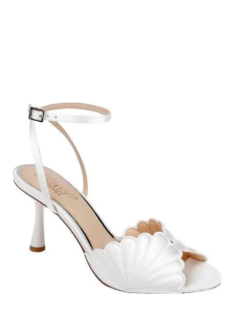 Badgley Mischka Paradise Ankle Strap Sandal - Ivory Satin
