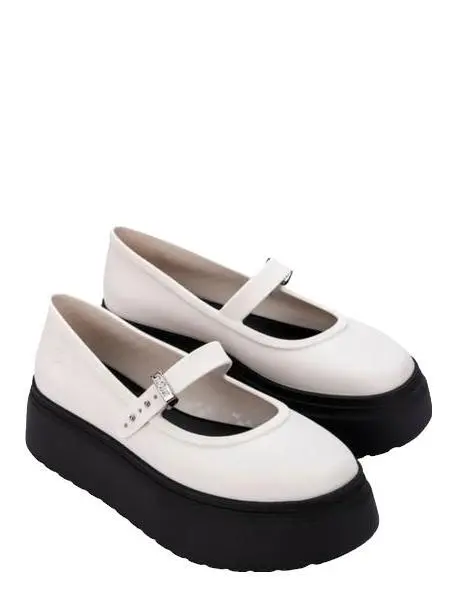 Melissa Soft Ballerina Platform Mary Jane - Black/white