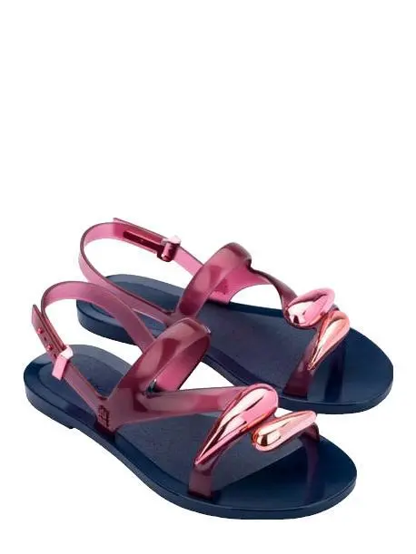 Melissa Iris Slingback Sandal - Blue/red