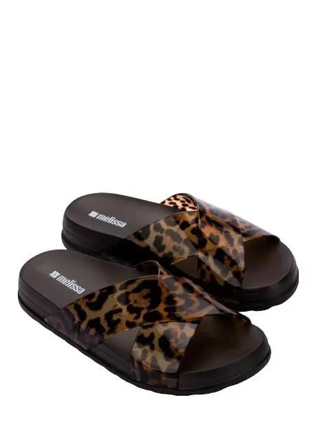 Melissa Cozy Cross Platform Slides - Dark Brown