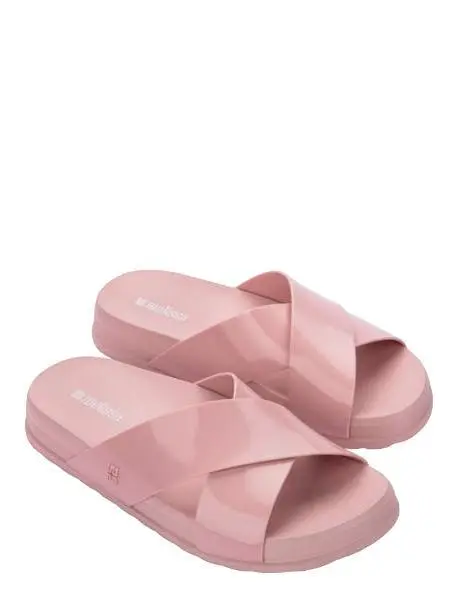 Melissa Cozy Cross Platform Slides - Pink