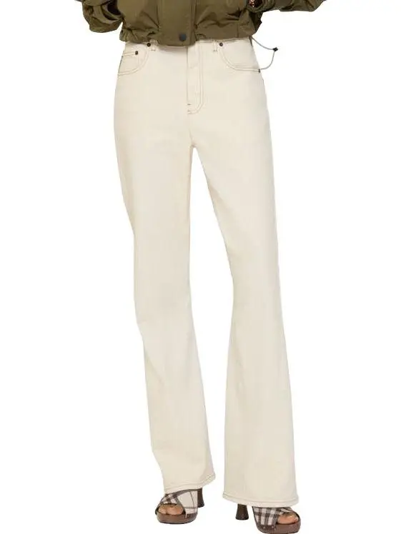 Burberry Donella High-waist Bootcut Jeans - Ceramic White