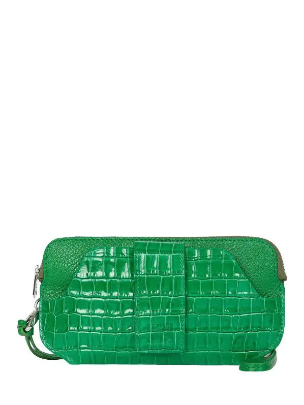 Paul Smith Croc Effect Travel Pouch - Green