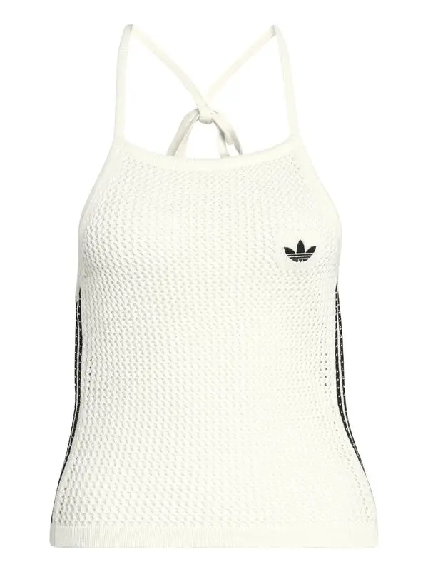 Adidas Crochet Halter Top - White