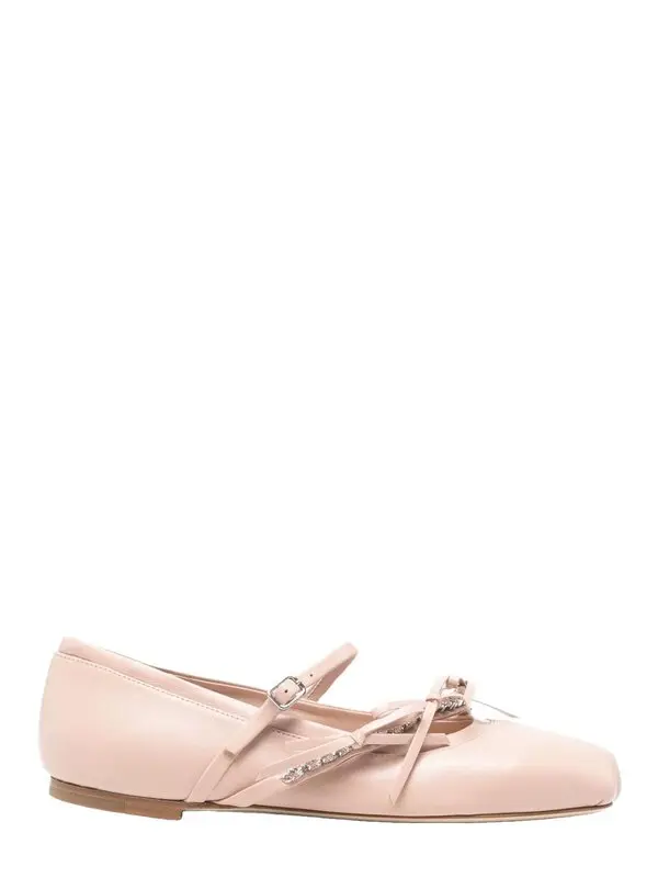 JIMMY CHOO Loli Leather Ballet Flats - Pink
