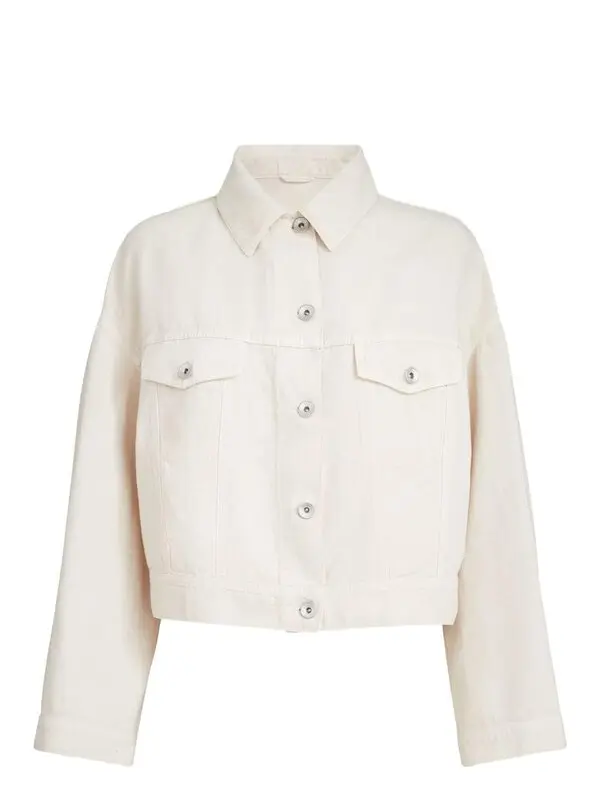Brunello Cucinelli Linen And Cotton Blend Jacket - White
