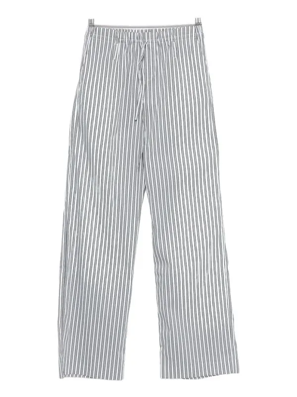 IRO PARIS Cotton Blend Striped Trousers - Sky Blue