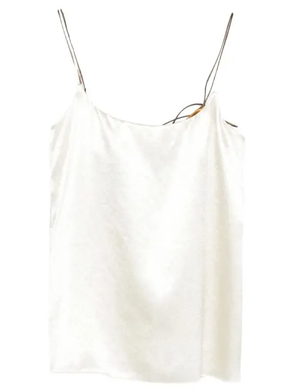 ALYSI Satin Top - White