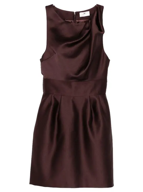 Elisabetta Franchi Sleeveless Short Dress - Brown