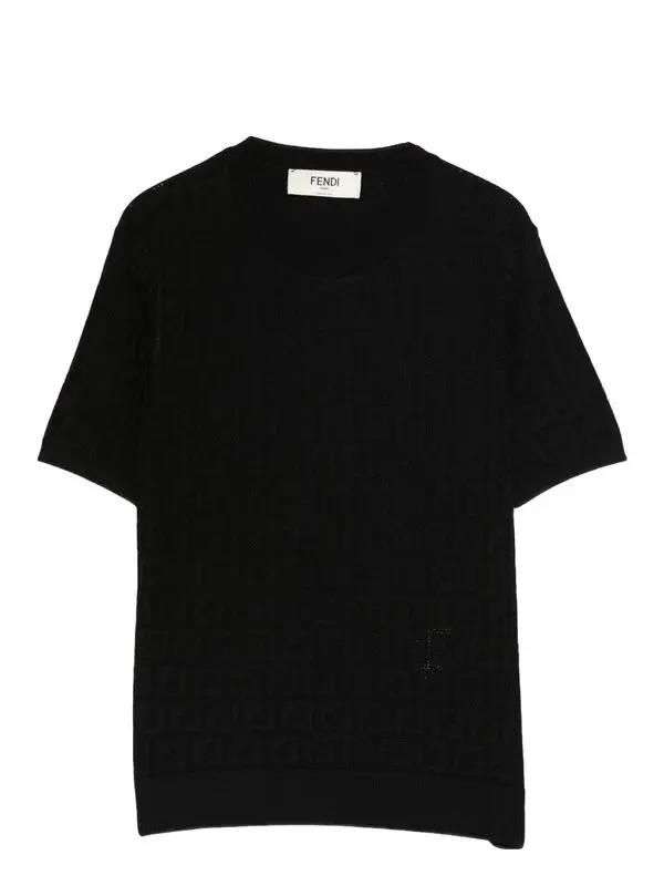 Fendi Ff Knitted Sweater - Black