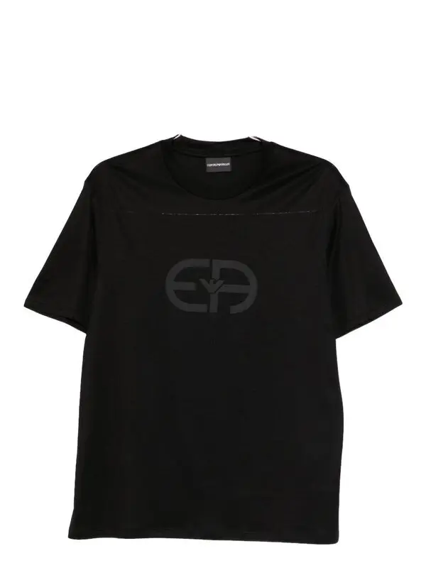 Emporio Armani Logo Cotton T-shirt - Black