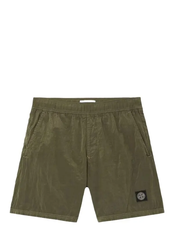 Stone Island Bermuda Shorts With Logo - Green
