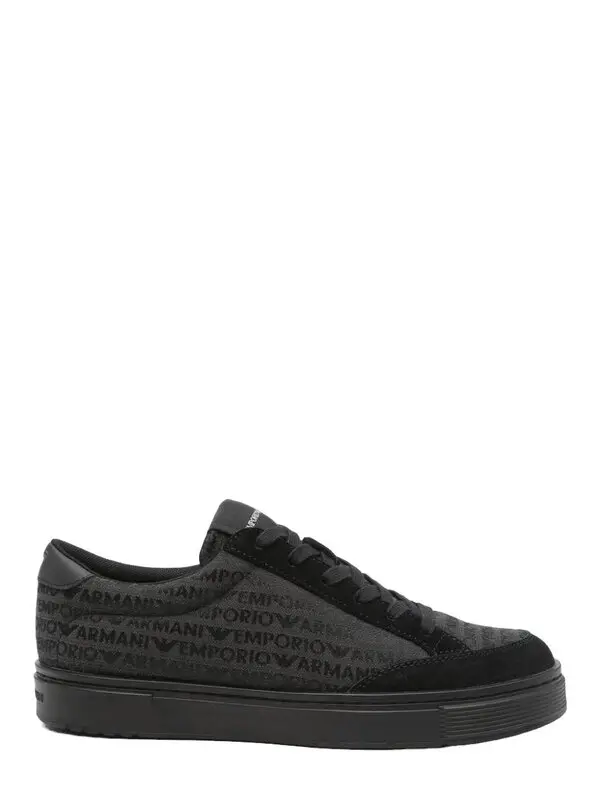 Emporio Armani Canvas Sneakers - Black