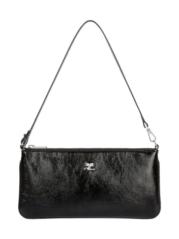 COURREGES Leather Mini Bag - Black
