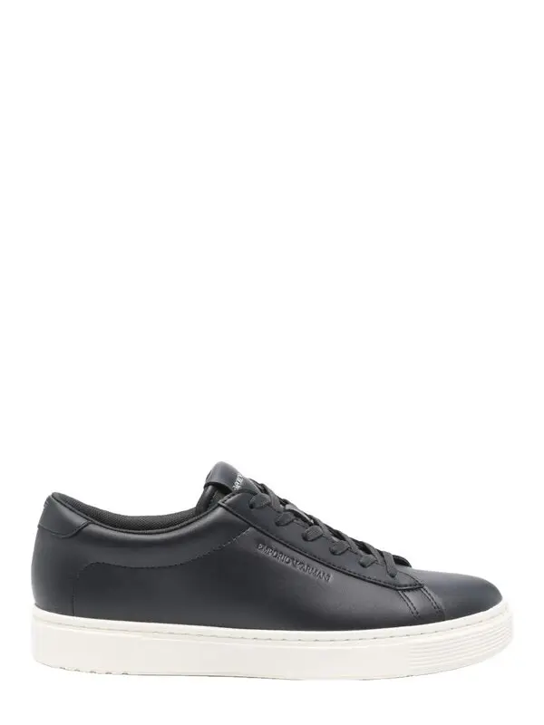 Emporio Armani Leather Sneakers - Blue