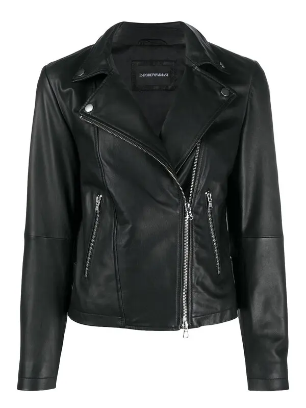 Emporio Armani Leather Jacket - Black