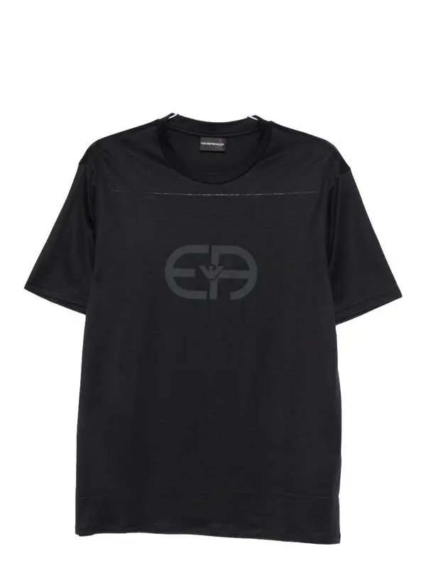 Emporio Armani Logo Cotton T-shirt - Blue