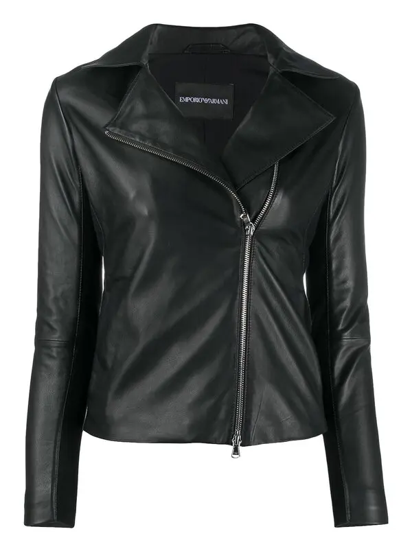 Emporio Armani Leather Jacket - Black