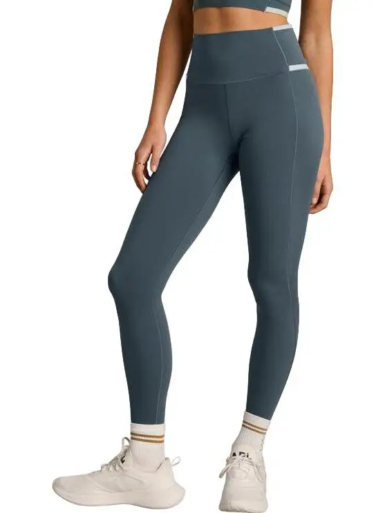RHONE Instinct Contrast Leggings - Blue Granite