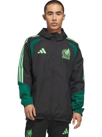Adidas Mexico National Team Fifa World Cup 2026 Tiro All-weather Full-zip Jacket - Black